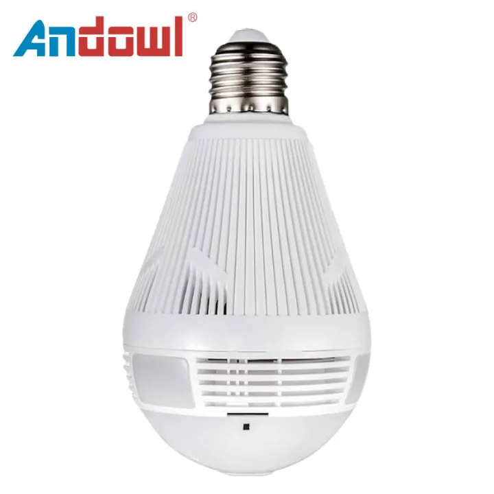 Andowl V380 Hidden Camera Light Bulb-Shape CCTV 360° HD | Lazada PH
