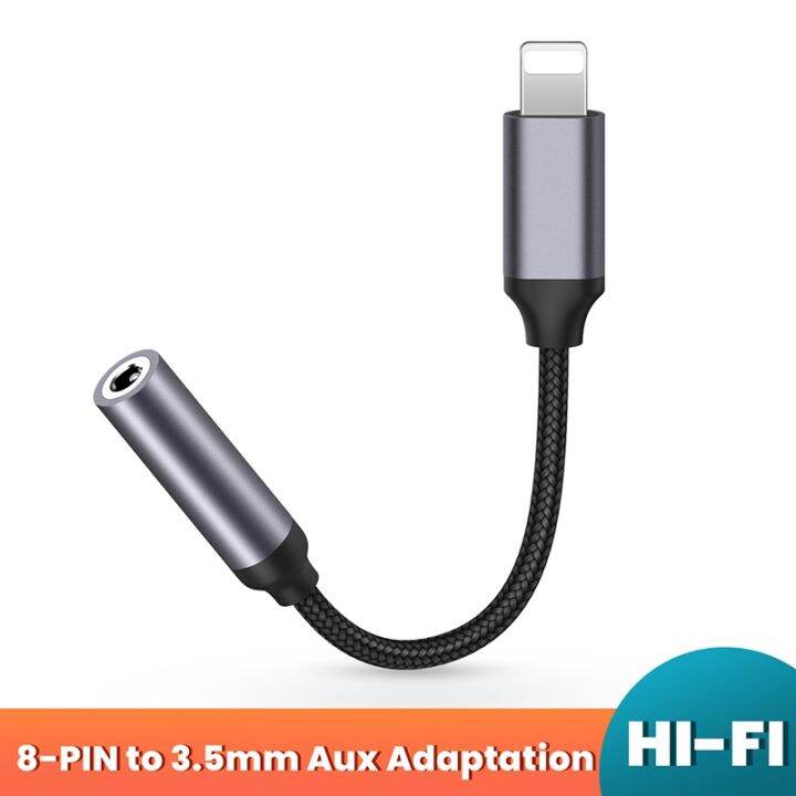 8 Pin To 3.5mm Jack AUX Cable Lighting Interface To AUX Headphone ...