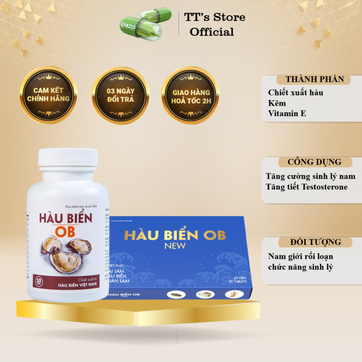 Tinh Hàu Biển OB Hộp 30 viên - Hàu OB NEW 20 viên (Mẫu mới) - Tăng cường sức khỏe phái mạnh ...