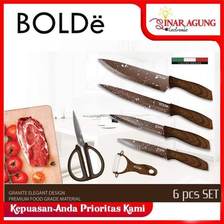 BOLDE SUPER KNIVES PISAU 6 PCS SET MARBELLA - ORIGINAL | Lazada Indonesia