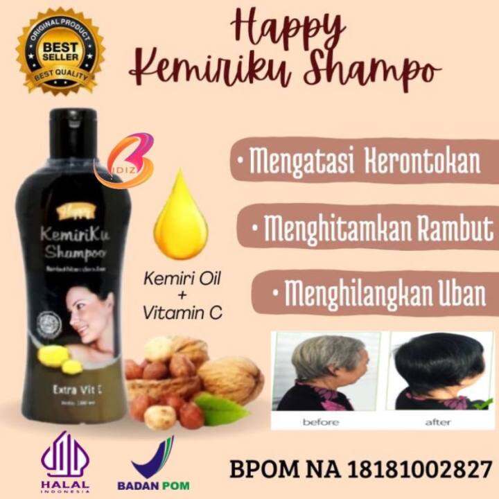Shampo Happy Kemiri Untuk Menyuburkan Menghitamkan Menghilangkan Uban ...