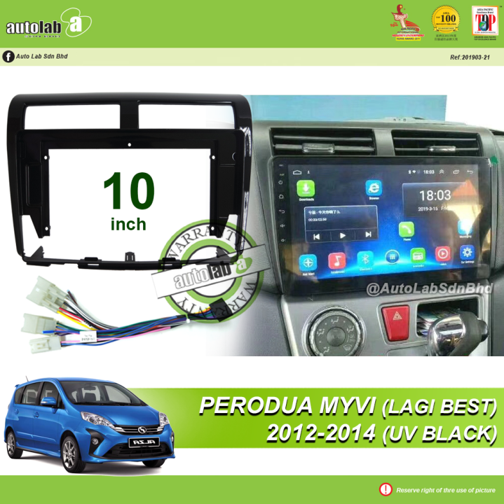 Android Player Casing 10" Perodua Myvi Lagi Best 2012-2014 (UV Black ...
