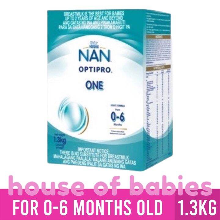 NAN OptiPro One 1.3kg 0-6 Months Old Infant Formula | Lazada PH