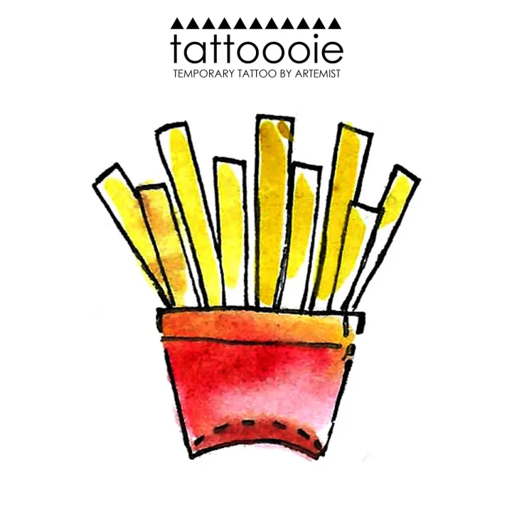 TATTOOOIE - TEMPORARY TATTOO - FRENCH FRIES | Lazada PH