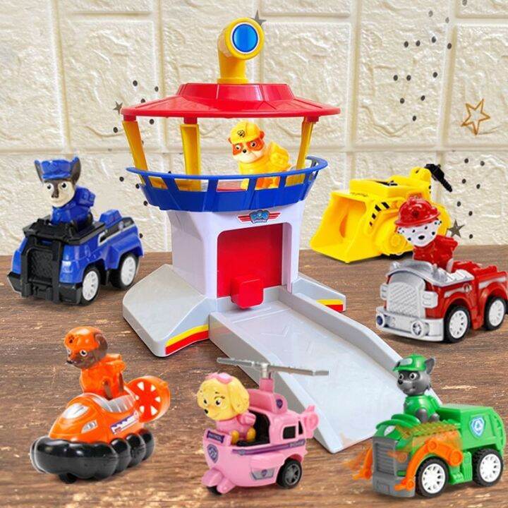Paw Patrol Toys Full Set Lookout Tower Watchtower Look Out Watch Tower ...