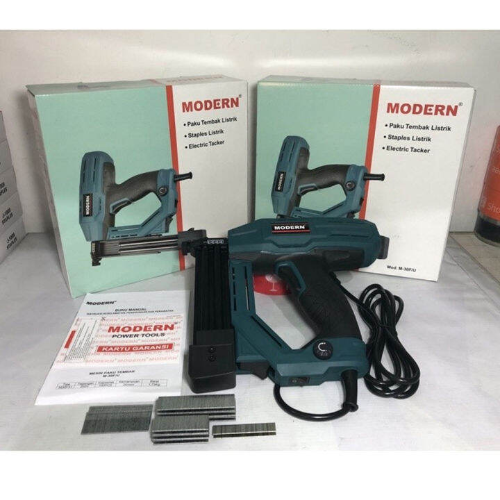 Electric Stapler Gun MODERN M 30FU Mesin Paku Tembak Elektrik F30 ...