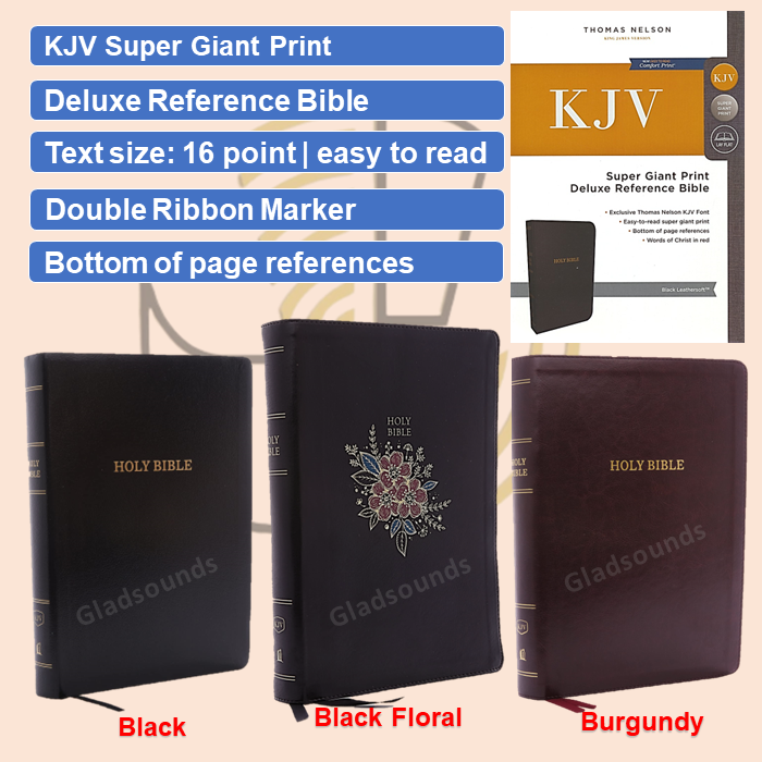 KJV Giant Print Deluxe Reference Bible | Letter in Red | Indexed | Non Indexed | Lazada