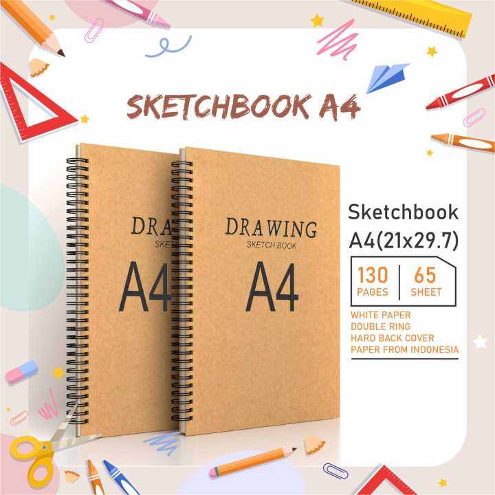 Sketchbook A4 / Drawing Book / Buku Sketsa Gambar Jilid Spiral | Lazada ...