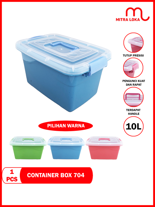 Mitra Loka Container Box Plastik CB 10 Liter Bok Kontainer | Lazada ...