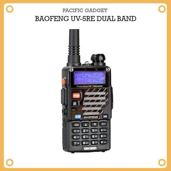Baofeng UV 5RE VHF/UHF Dual Band Two-Way Radio (Black) | Lazada PH