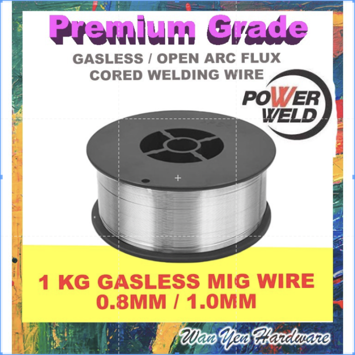 1kg 0.8mm / 1.0mm Powerweld Gasless MIG Wire / Flux Cored Gasless Mig Welding Wire | Lazada