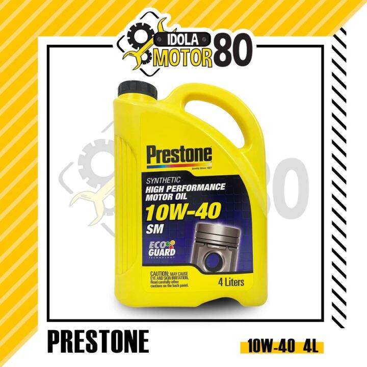 OLI PRESTONE SYTHETIC HIGH PERFORMANCE SAE 10W-40 SM GALON ISI 4 LITER | Lazada Indonesia