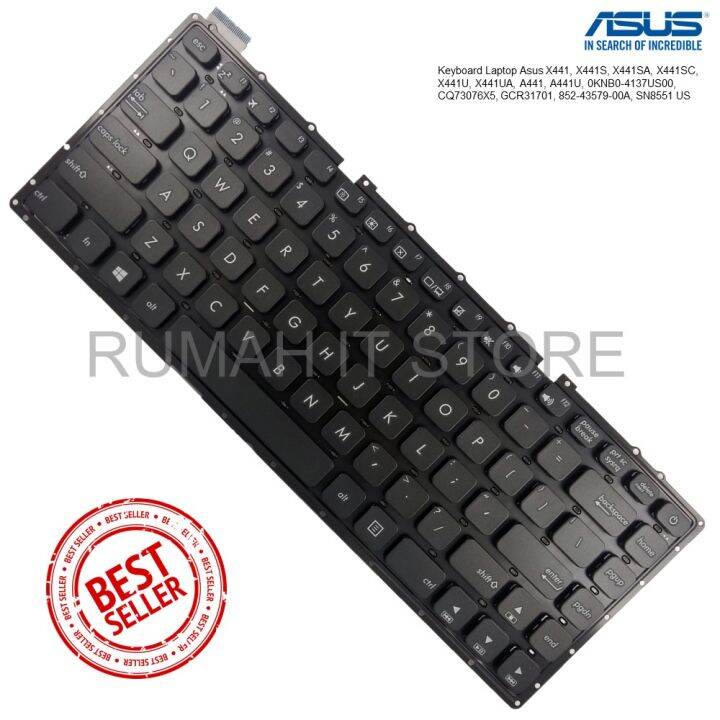 Keyboard Laptop Asus X441, X441S, X441SA, X441SC, X441U, X441UA, A441 ...