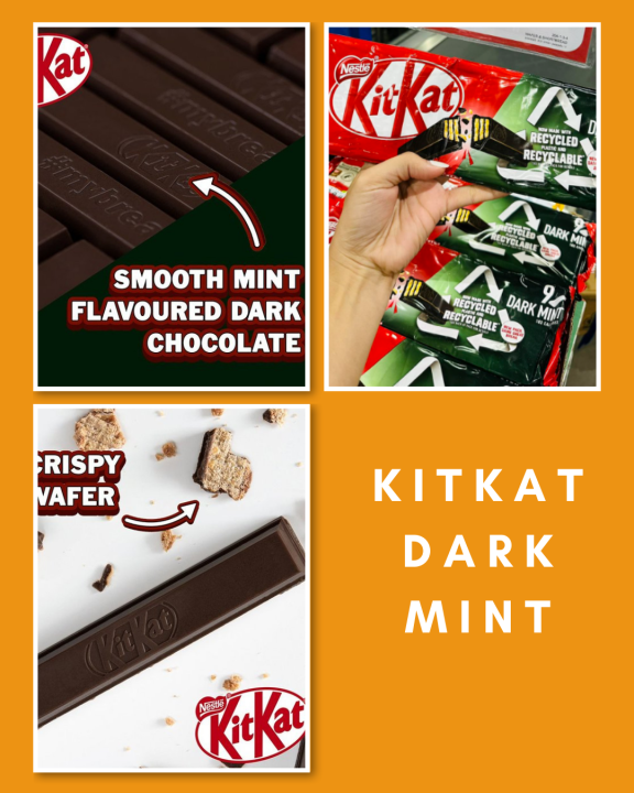 KitKat Dark Mint Crispy Wafer (9 pcs of 2-finger packs) | Lazada PH