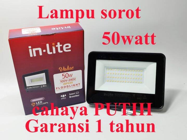 Lampu sorot 50watt PUTIH LED inlite value INF030 in-lite floodlight ...