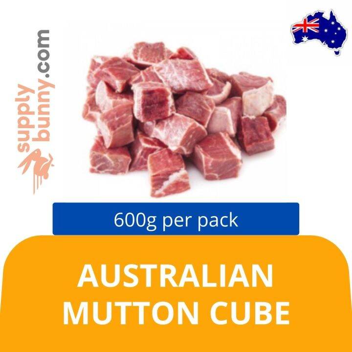 Frozen Australian Mutton Cube (Bone In) 3cm x 3cm/cube 600g/pack (Sold ...