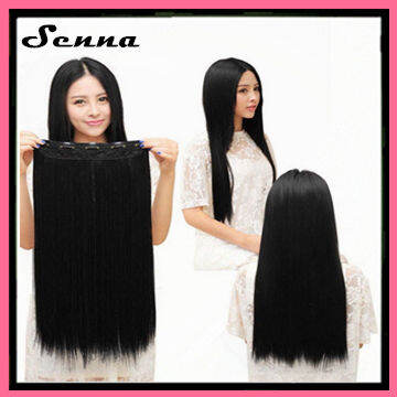 Senna Beauty 60cm Long Straight Hair Extension with 5 Clips Hair Weave ...