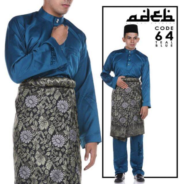 Baju melayu teal blue tradisional (berpesak dan losse) wni by adeb | Lazada