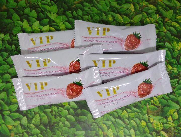 VIP COLLAGEN MINUMAN SERBUK RASA STRAWBERRY (SACHETS) | Lazada Indonesia