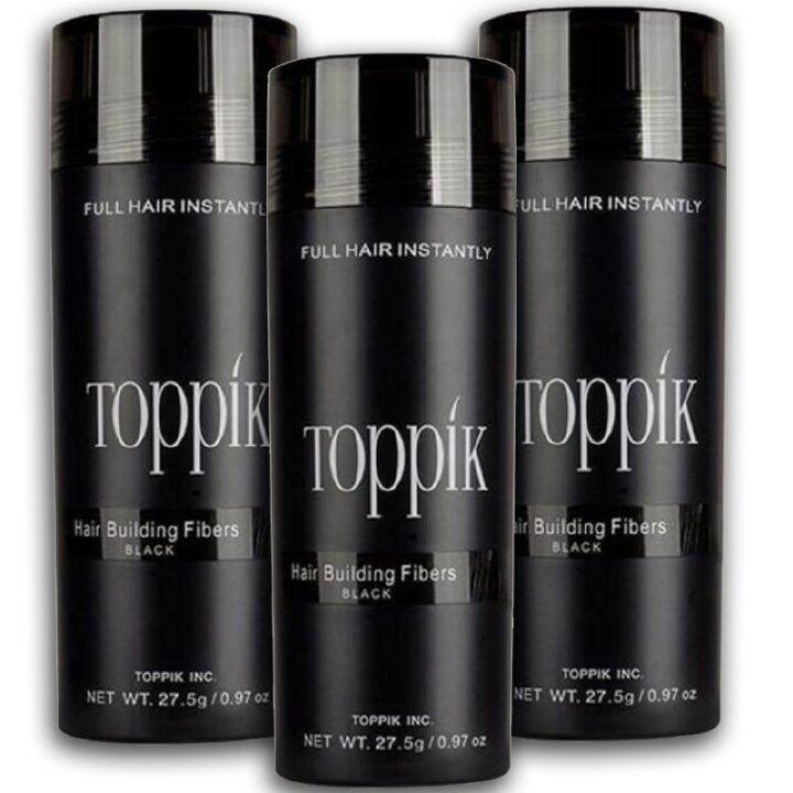 hair grower Toppik Hair Building fibers Black (SET OF 3) | Lazada PH