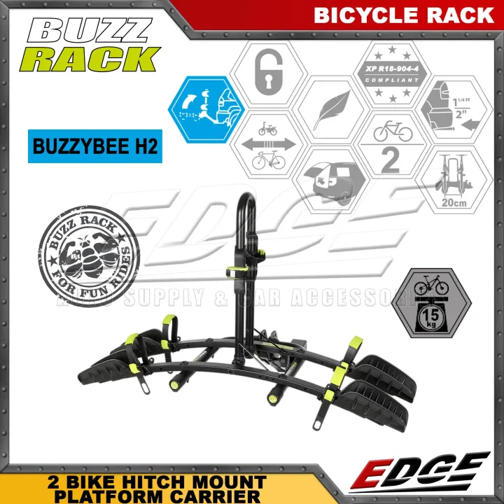 BUZZ RACK Buzzybee H2 Bicycle Rack (2 Bike Hitch Mount Platform Carrier ...