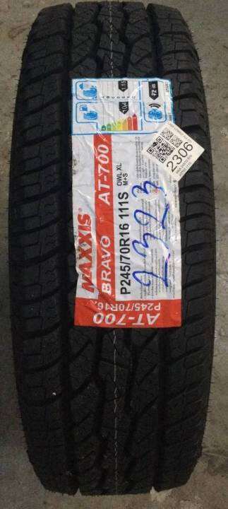 ยางรถยนต์ Maxxis 245/70R16 AT-700 Bravo A/T ขอบ 16 แม็กซีส ยางใหม่เดือน 5 ปี 2023 (1 เส้น) แถม ...