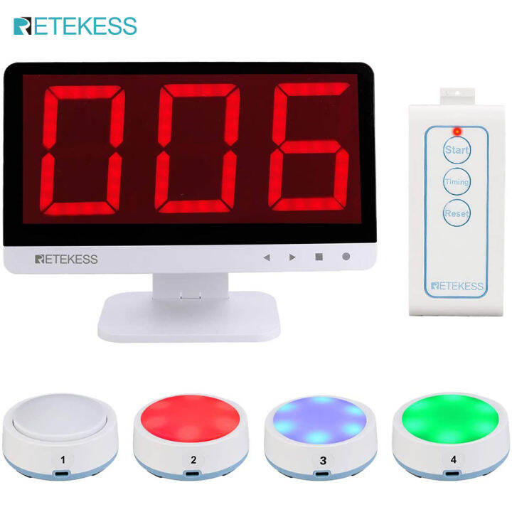 Retekess TM101 Wireless Answer Buzzers,Game Buzzer System,Lock Function ...