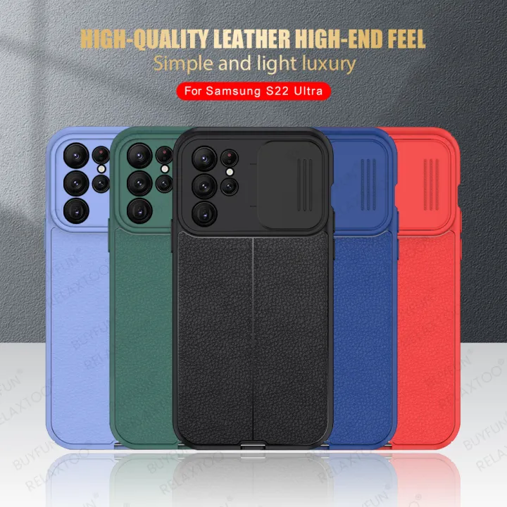 For Samsung S22 Ultra Lychee Pattern Leather Case for Samsung S22 Ultra ...