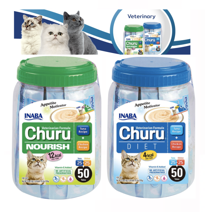 INABA Churu Veterinarian Formula Cat Treats Jars 14g x 50 Sticks ...