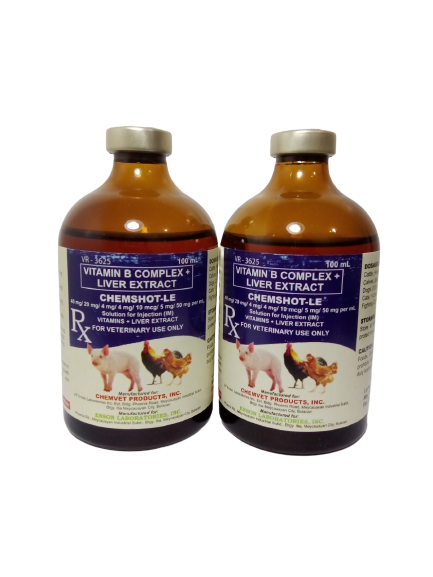 [3G AGRIVET] 2 BOTTLES CHEMSHOT-LE / SOLUTION FOR INJECTION/ VIT B ...