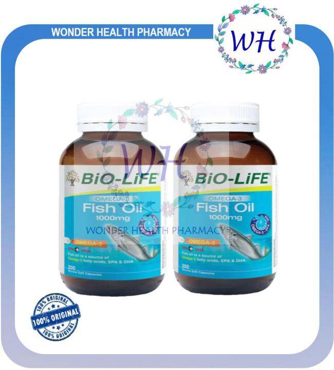 Bio-Life BioLife Bio Life Omega 3 Fish Oil 1000mg (200sx2) ORIGINAL ...