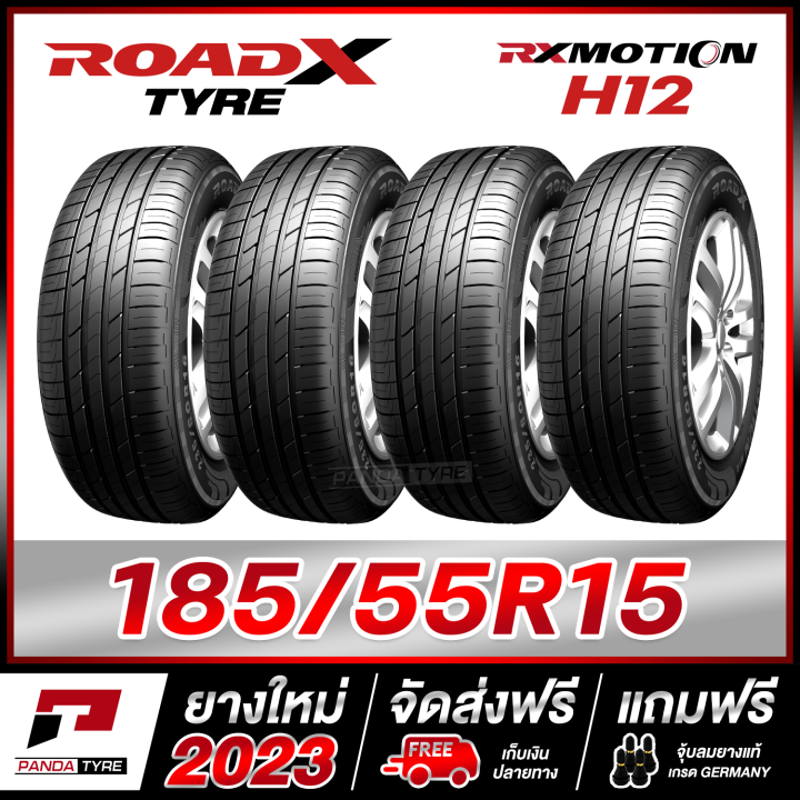 ROADX 185/55R15 ยางรถยนต์ขอบ15 รุ่น RX MOTION H12 - 4 เส้น (ยางใหม่ผลิตปี 2023) | Lazada.co.th