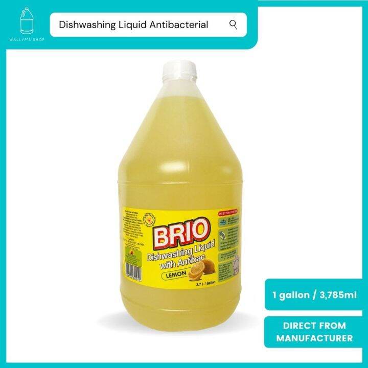 Factory direct sales Dishwashing Liquid Lemon BRIO 1 gallon or 3.7 Liters | Lazada PH