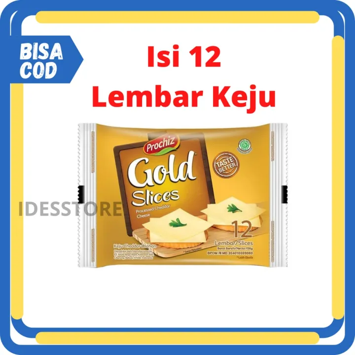 Prochiz Gold Keju Isi 12 Lembar / Keju Slice Keju Lembaran Murah ...