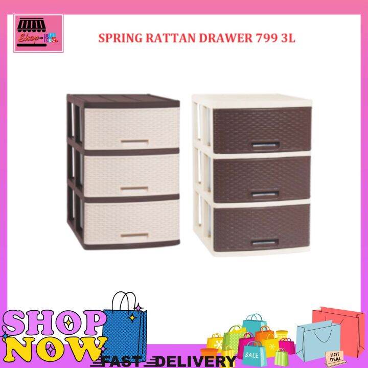 [SALE]799 3L SPRING RATTAN DRAWER / RATTAN DRAWER/ 3 LAYER | Lazada PH