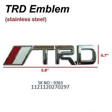 TOYOTA TRD Emblem made with Steel | Lazada