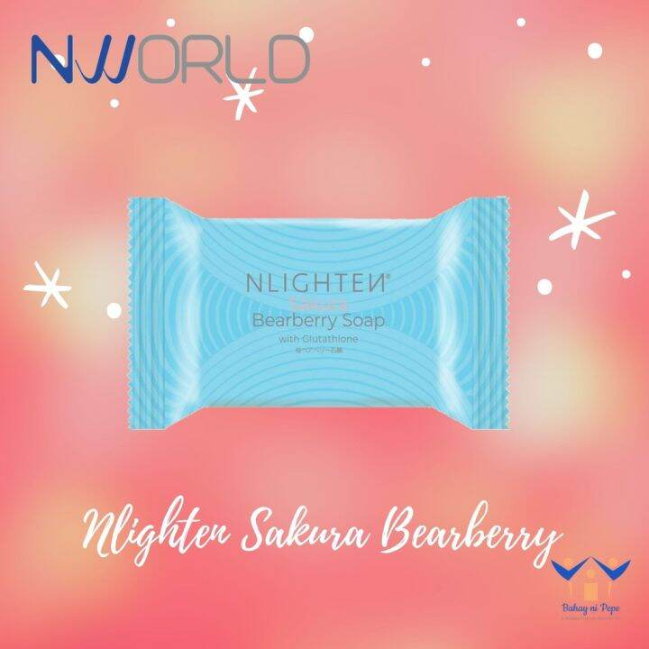 100% ORIGINAL NWORLD NLIGHTEN SAKURA BEARBERRY SOAP WITH GLUTATHIONE 100g | Lazada PH
