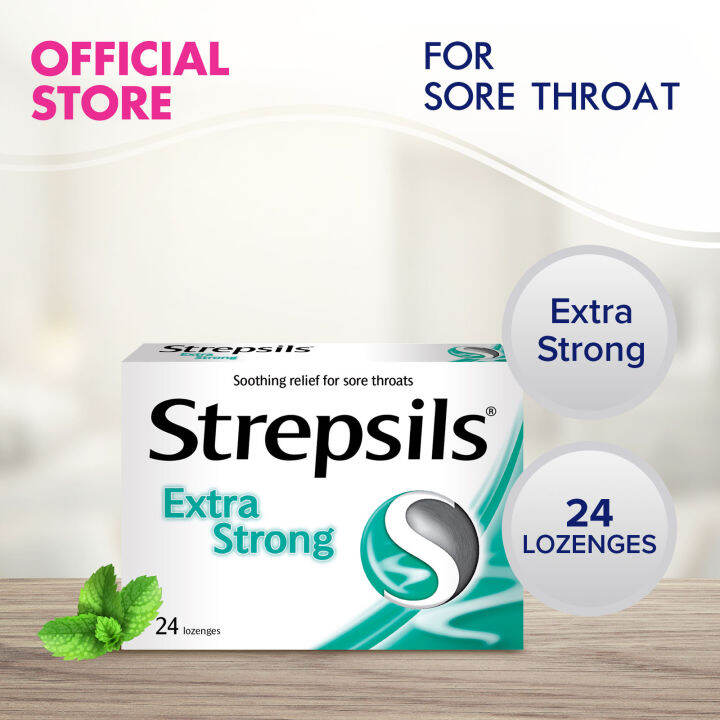 Strepsils Extra Strong Menthol for Sore Throat 24 Lozenges | Lazada ...