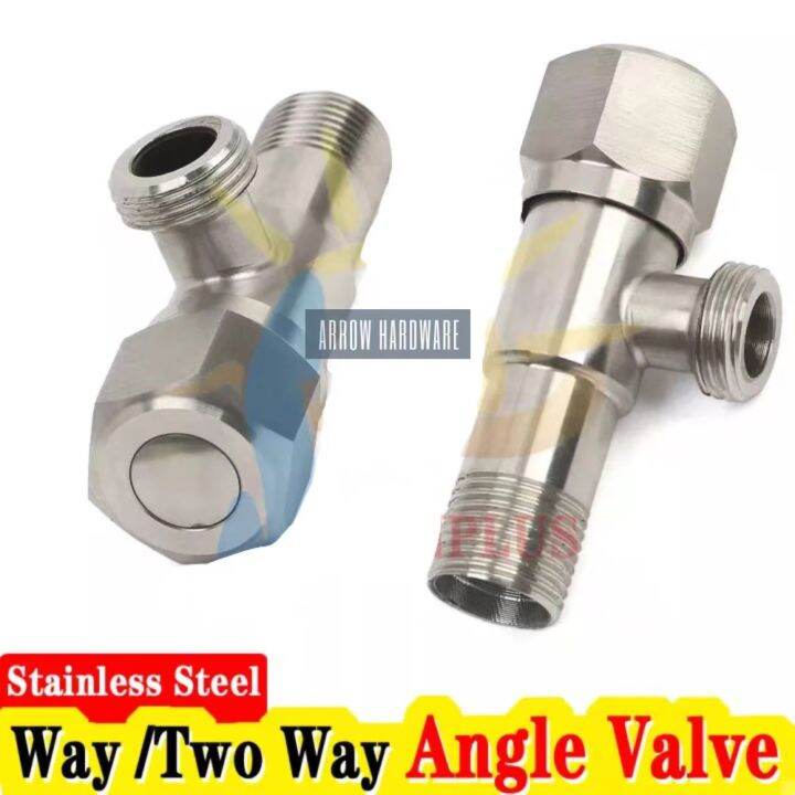 Low Price -- Best Stainless Steel 304 （One Way Angle Valve）Two Way Angle Valve, 1/2"x 1/2", COD ...