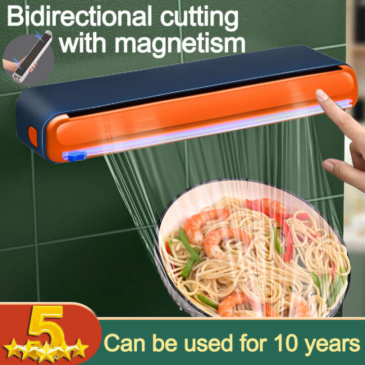 【Food grade material】Cling Film Cutting Box Cling Wrap Household ...