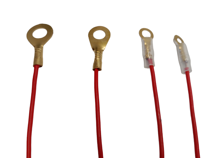 O-TYPE COPPER TERMINAL CONNECTOR KIT GOLD with WIRE, M3 M4 M5 M6 NON ...
