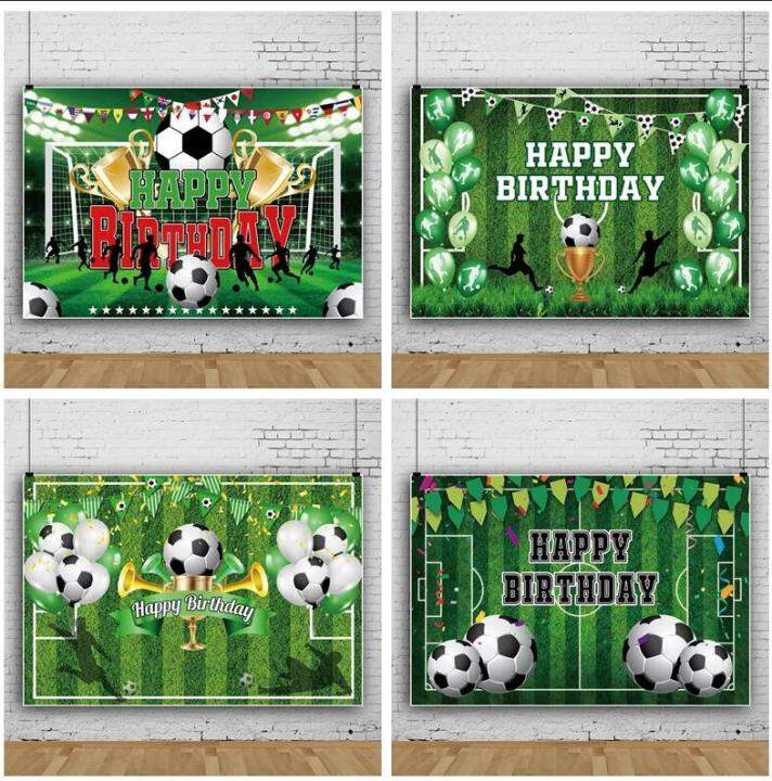 7x5ft Football Lawn Party Photography Backdrop Soccer Theme Boy ...