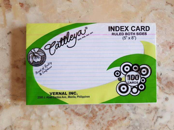 INDEX CARD 5 x 8 - 100's #RULED BOTH SIDE #WRITING | Lazada PH