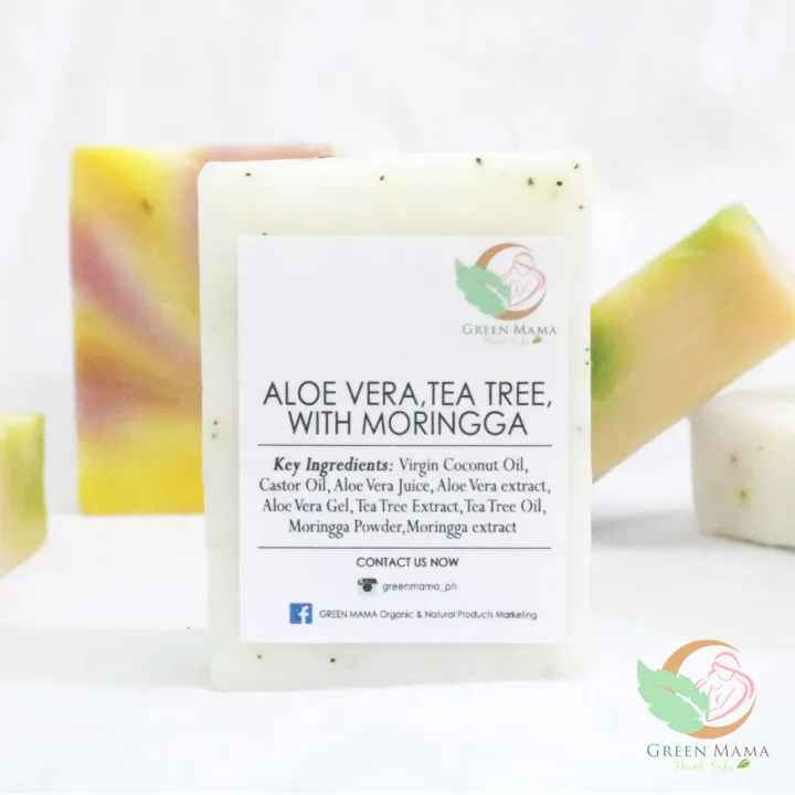 Aloe Vera, Tea Tree, and Moringga Soap, eczema, vco, moisturizing, dry ...