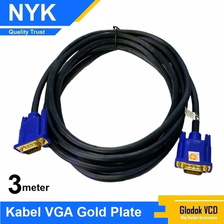 NYK Kabel VGA Gold Plate 3m | Lazada Indonesia