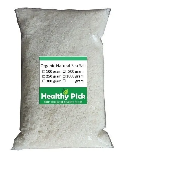 Organic Natural Sea Salt Coarse Garam Laut Organik Natural Kasar 100gr ...