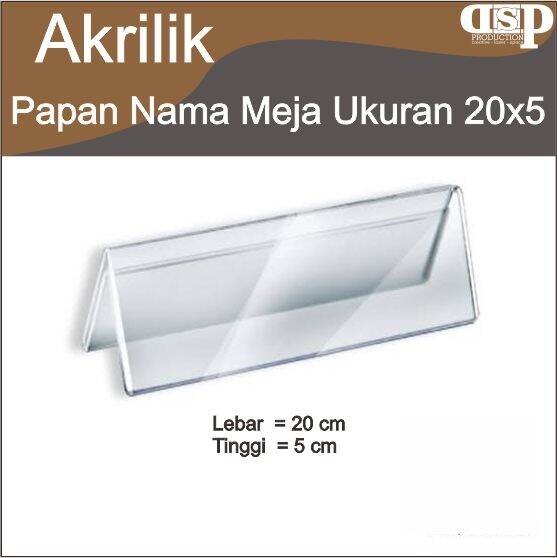 Akrilik Papan Nama Meja Name Plat Tag Akrilik Ukuran 20x5 | Lazada ...