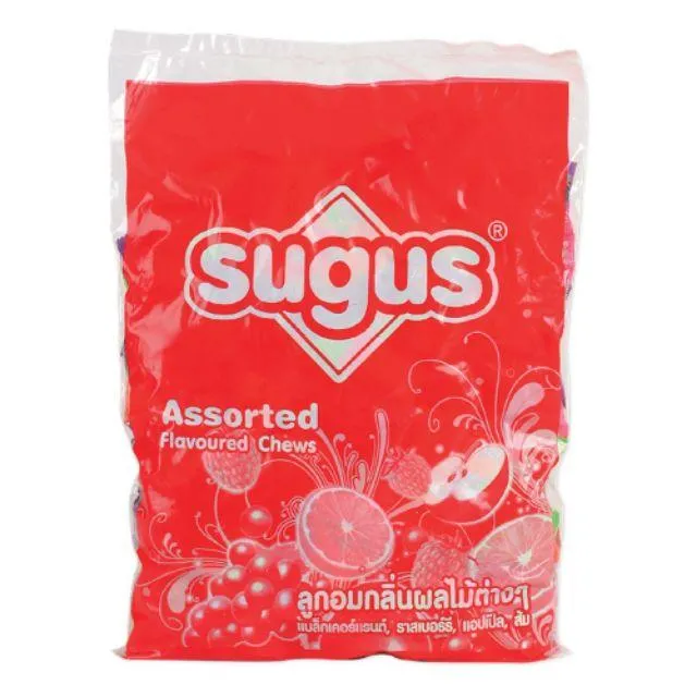 ซูกัส ลูกอม กลิ่นผลไม้ต่างๆ ยกแพ็ค 100เม็ด Sugus Assorted Candy แบล็กเค ...