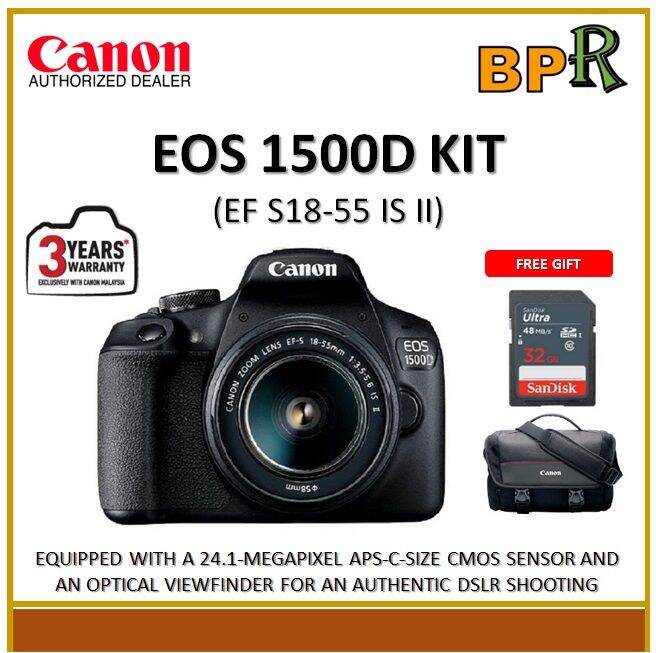 Canon EOS 1500D (EF S18-55 IS II) KIT DSLR CAMERA -Original Canon ...