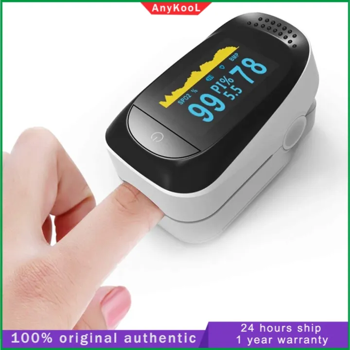 Pulse Oximeter Finger LED Blood Oxygen Saturation Pulse Rate Monitor ...